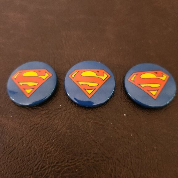 Other | 3 Pins Superman Logo Pinback Buttons | Poshmark